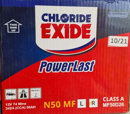 CHLORIDE EXIDE POWERLAST N50 DRY CELL | Kupatana