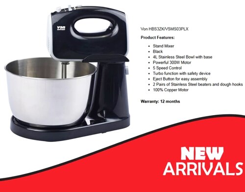 VON HOTPOINT Stand Mixer with 4L Stainle ... | Kupatana